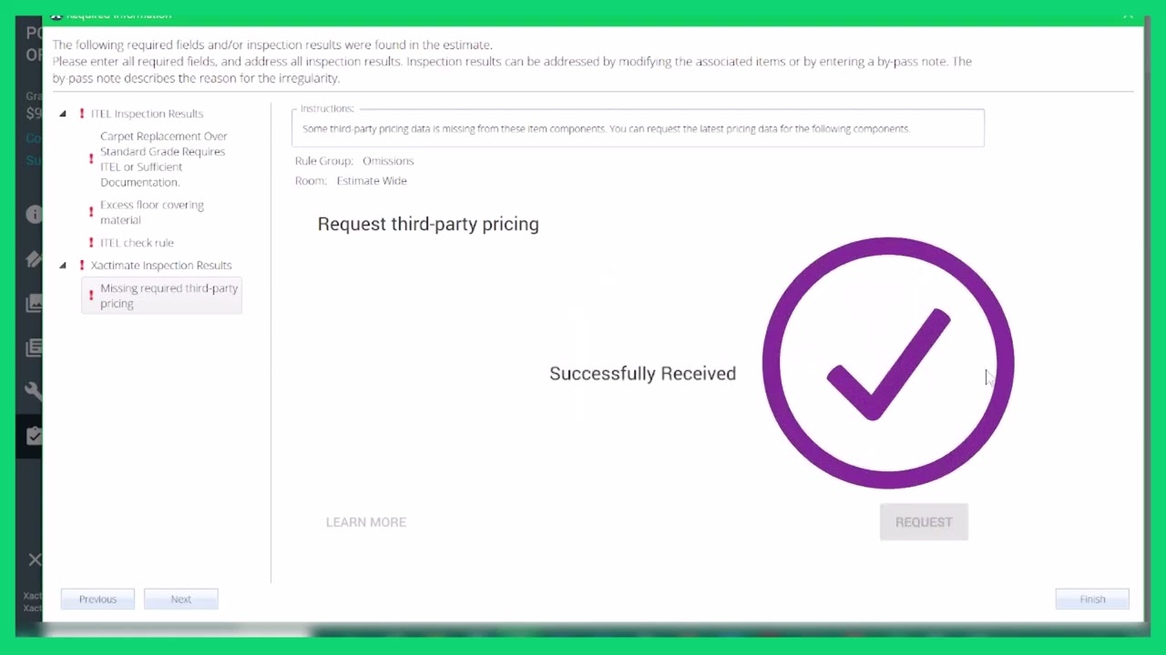 itel-Xactimate® Integration for Floor Surface Pricing (FSP)