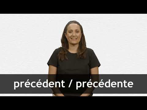 English Translation of “PRÉCÉDENT” | Collins French-English Dictionary