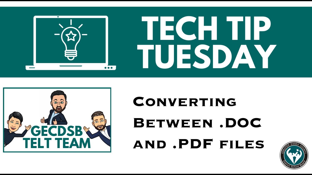 Tech Tip Tuesday #3 - Converting Between .DOC and  .PDF Files