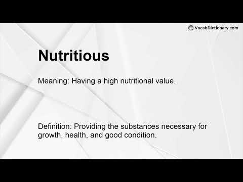 Nutritious Meaning