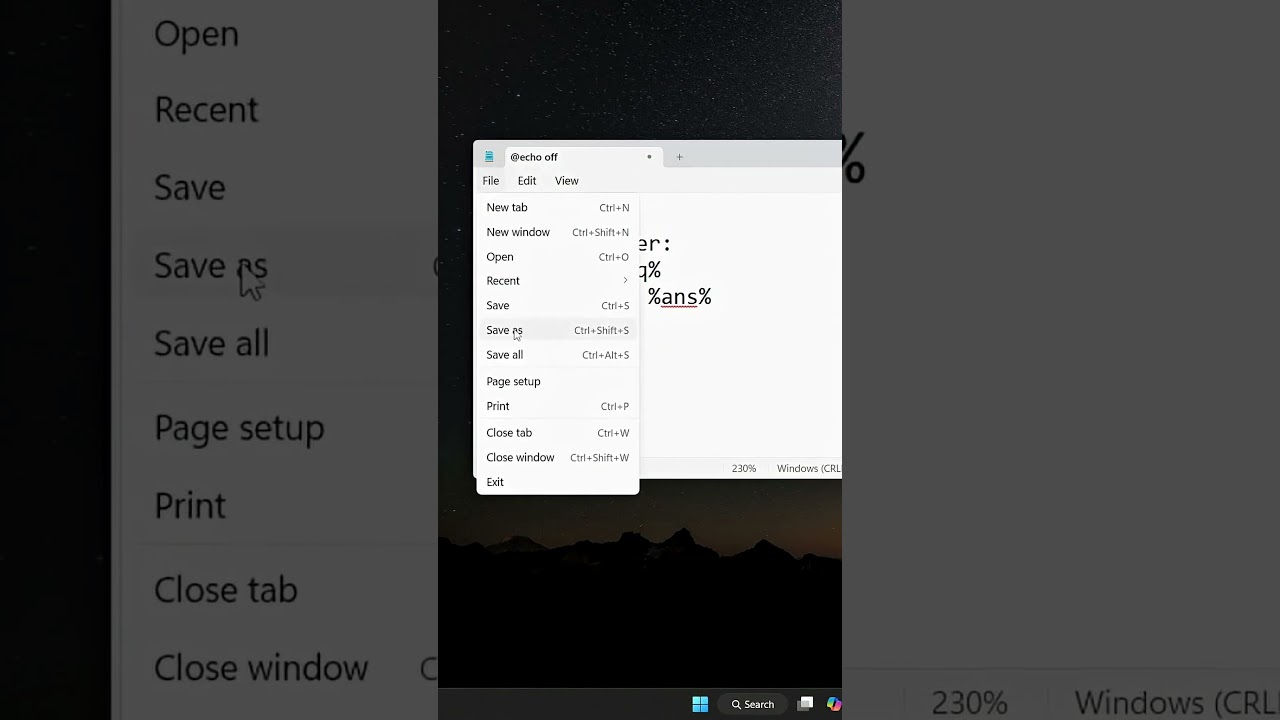 🧮 Make a Calculator with a Simple .BAT File | CMD Batch Script Tutorial 💻 #techtips  #coding #shorts