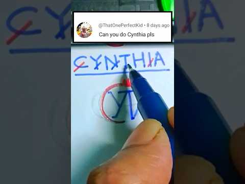 CYNTHIA Name Logo Design #trending #viral #logodesign #shorts