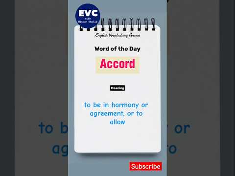 "Accord" Meaning in English| English Vocabulary Course #english #englishvocabulary