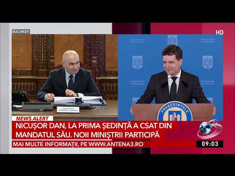 Nicușor Dan, la prima ședință a CSAT din mandatul său. Noii miniștri participă