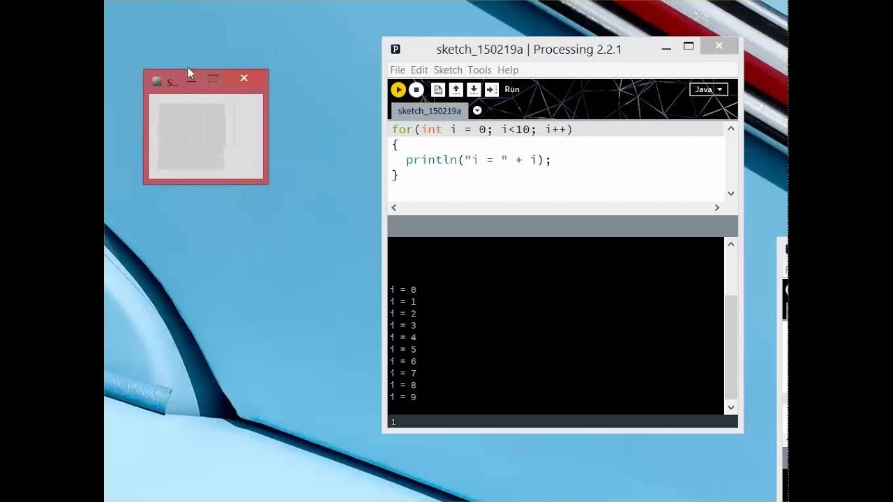 Processing: for loops