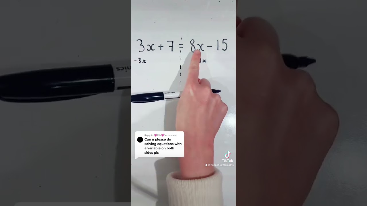 Solving equations with x’s on both sides