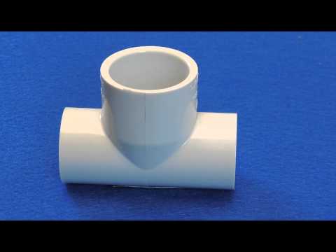 Bullhead Tee Fitting for Schedule 40 PVC Pipe (Slip x Bullhead Slip x Slip)