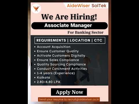 Hiring! Hiring! Hiring! 🚨📢We are hiring a Associate Manager!!