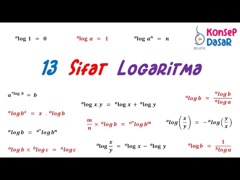 KDPR 24 Pembuktian 13 Sifat & Rumus Logaritma - Konsep Dasar Logaritma Matematika BELATIK #KDPR