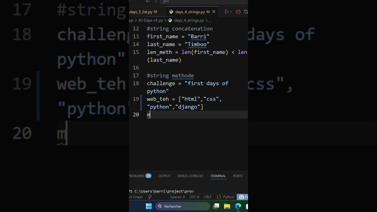 first days of #python  #coding #programming #code #developer #web3 #frontend