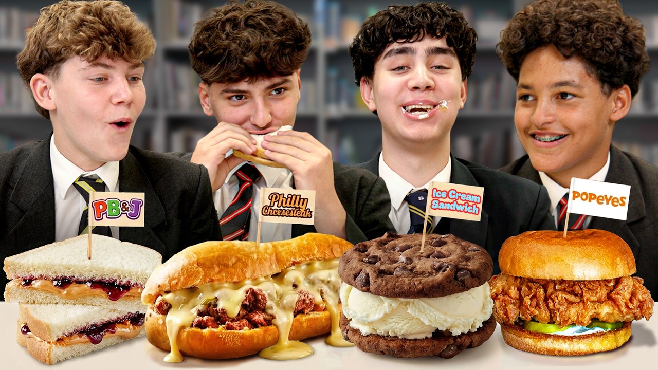 British Highschoolers mind-blown by American Sandwiches!