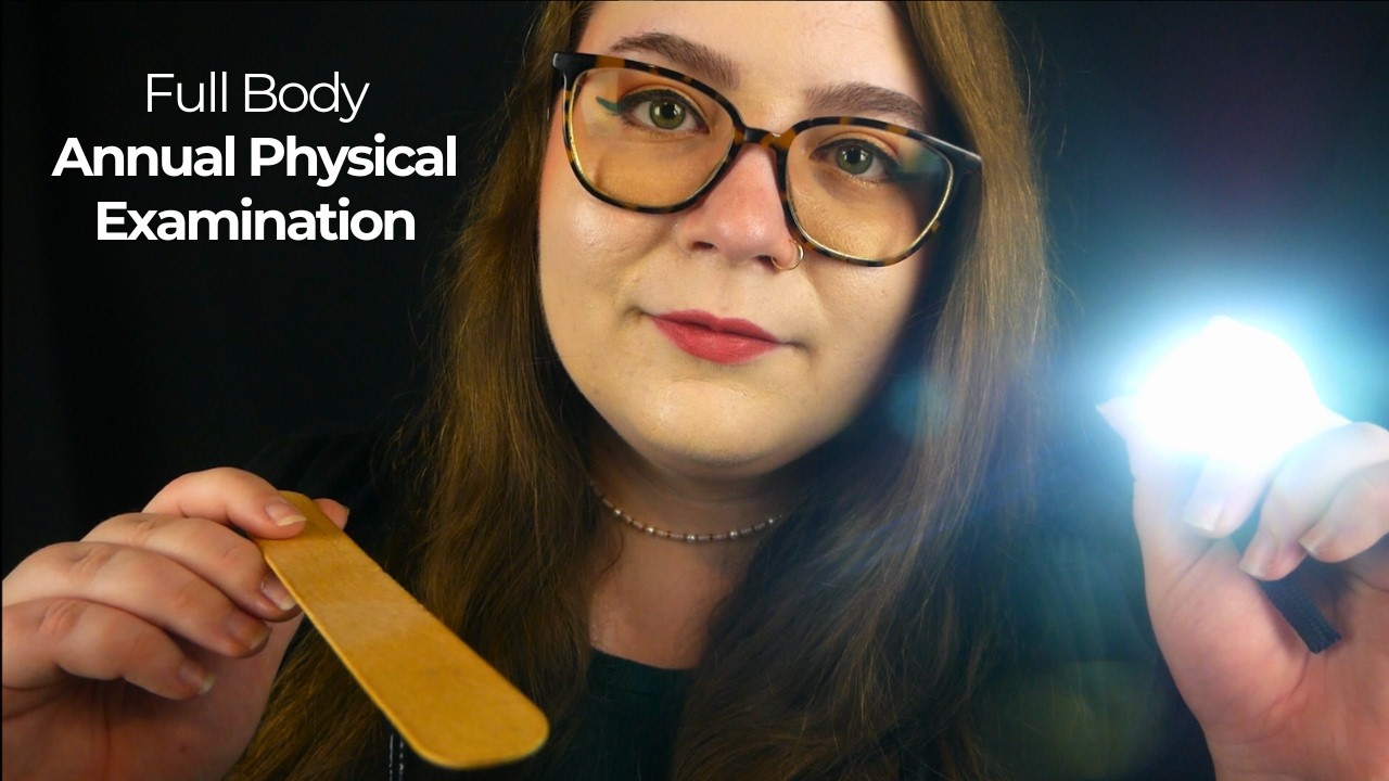 Realistic Annual Physical Examination (Stethoscope, Palpation, Percussion) 🩺 ASMR Medical Roleplay