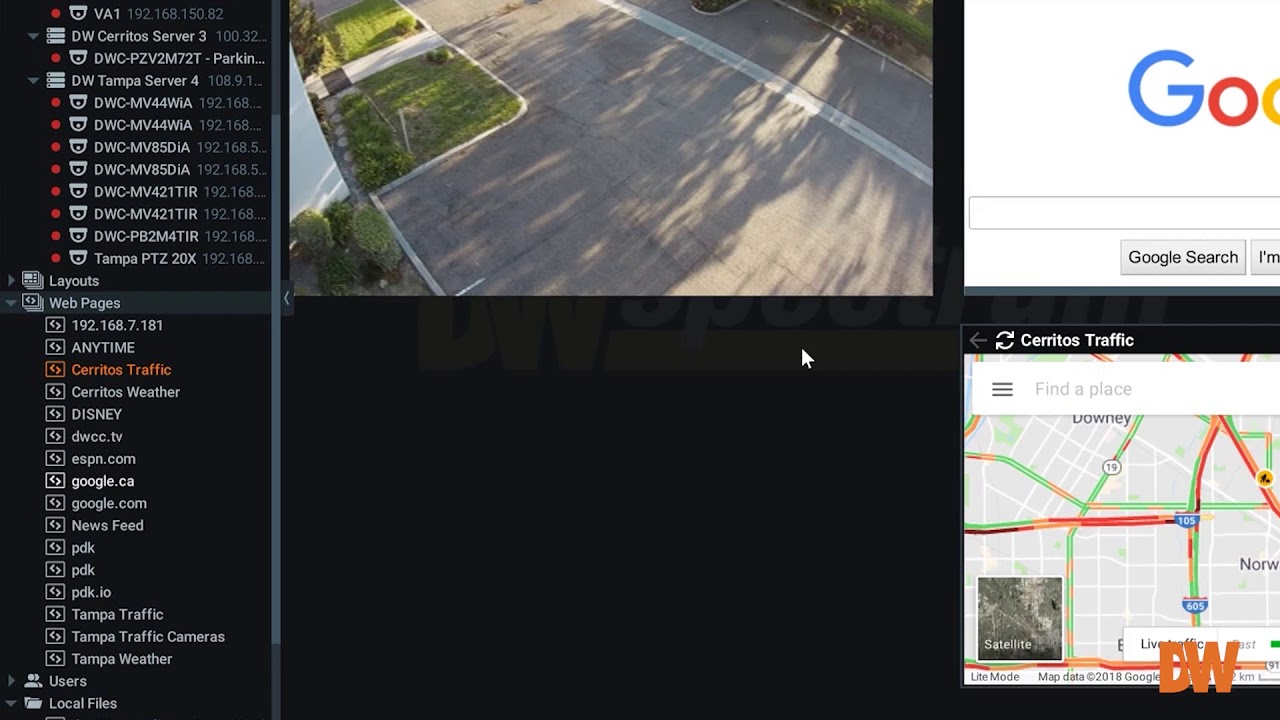 DW Spectrum® IPVMS Feature Tutorials: Web Pages