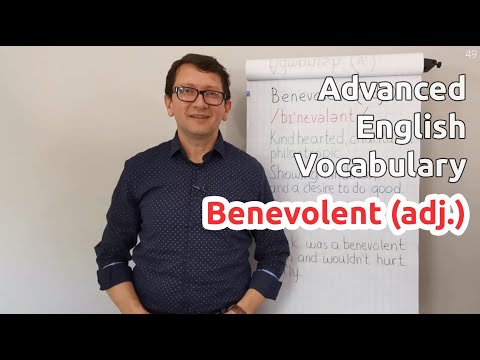 Benevolent (adj.) - Advanced English Vocabulary - One Minute Videos