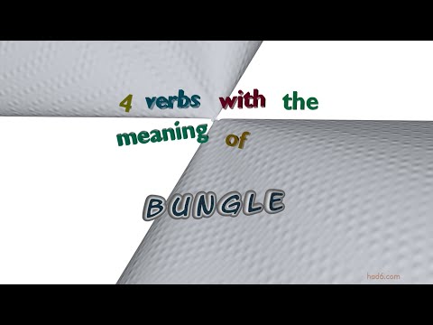 bungle - 6 verbs meaning bungle (sentence examples)