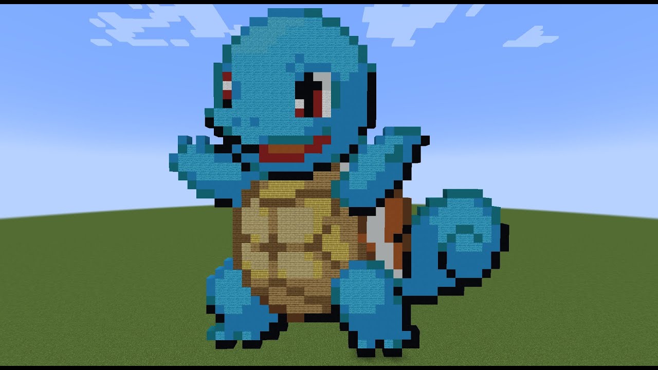 Minecraft Pixel Art Tutorial - Squirtle [Pokemon #07]