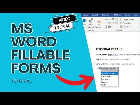 Creating Fillable Forms In Microsoft Word