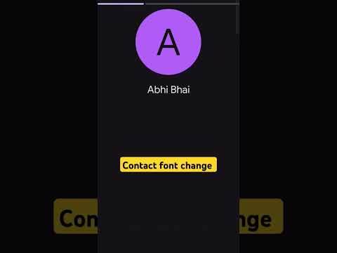 How to change contact name font style || change Contact font style | Contact || contact trick