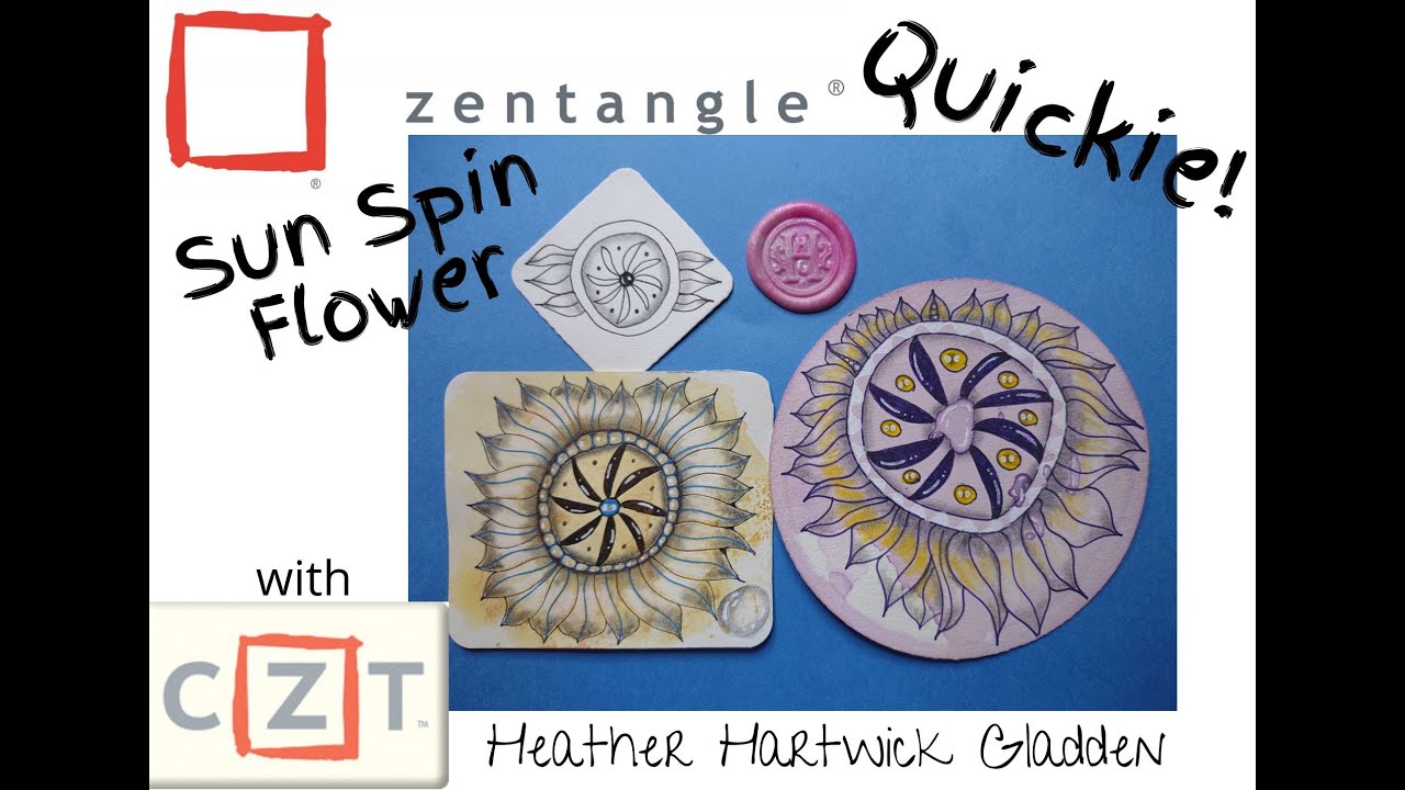 Sun Spin Flower | Zentangle® Quickie