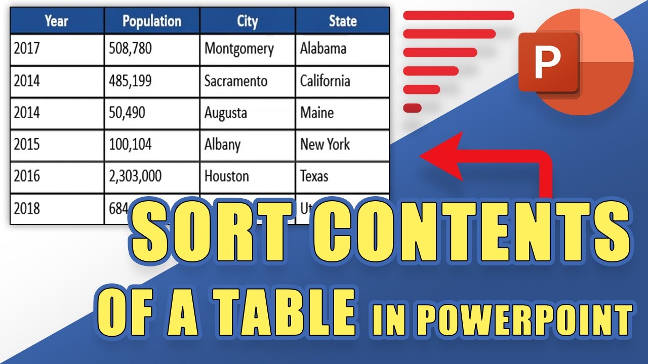 SOLVED: How to Sort Contents of a Table in PowerPoint