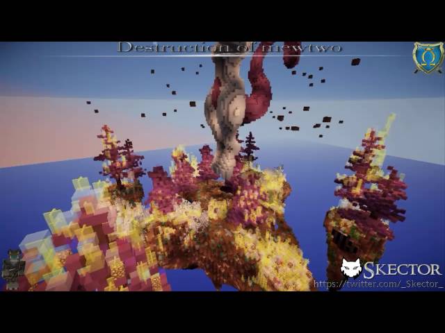 Team Skywars " Destruction of Mewtwo" . Minecraft Map