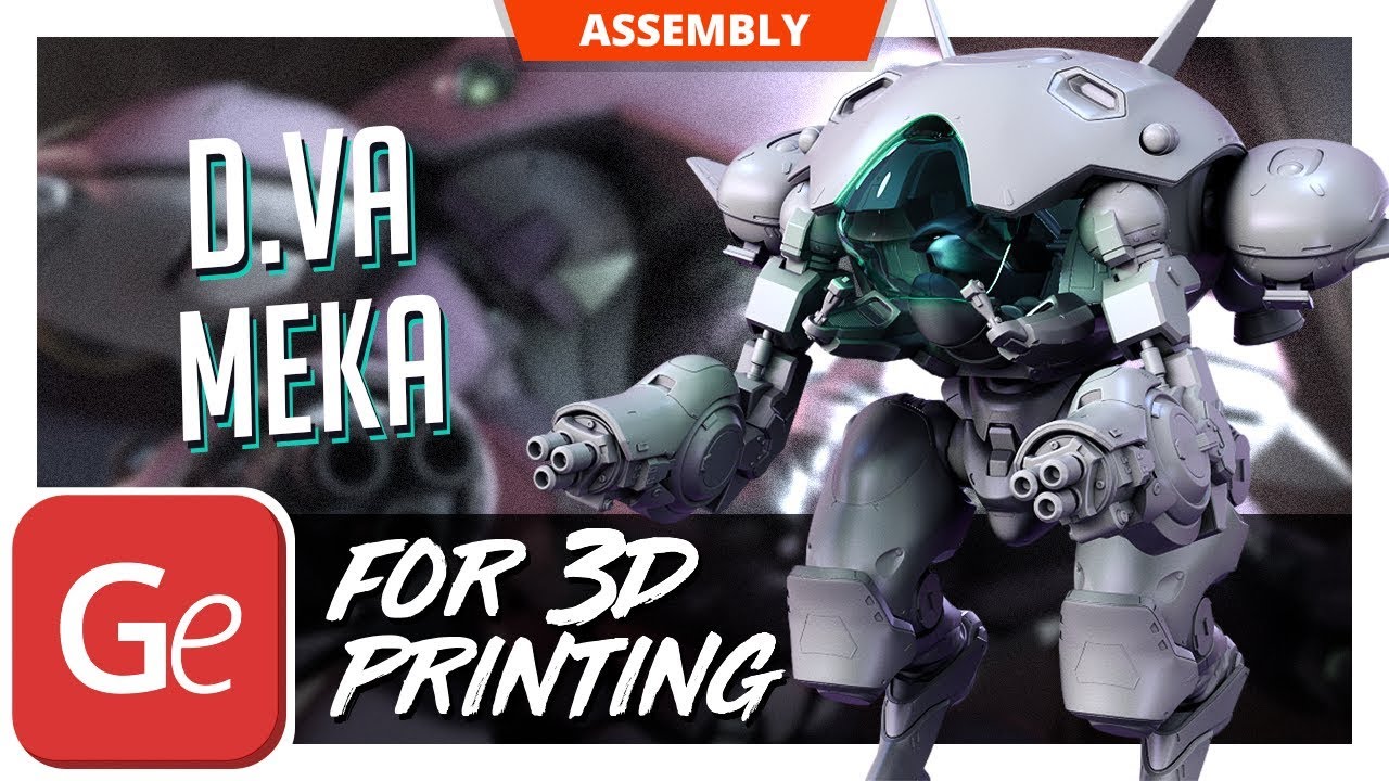 D.Va’s Mech 3D Printing Model | Assembly by Gambody