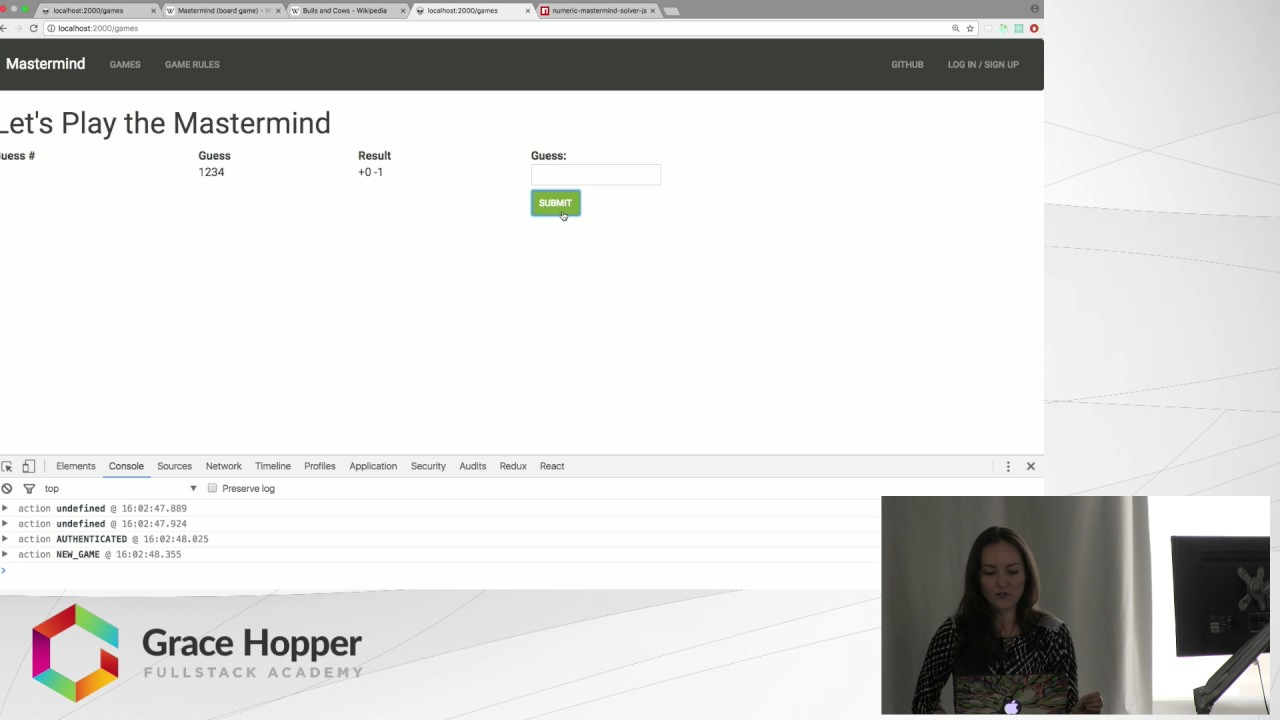 Stackathon Presentation: Mastermind with Numbers