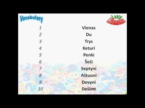 Lithuanian Vocabulary. Numbers from 1 to 10 – videomokykla