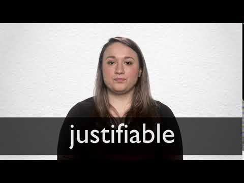 How to pronounce JUSTIFIABLE in British English