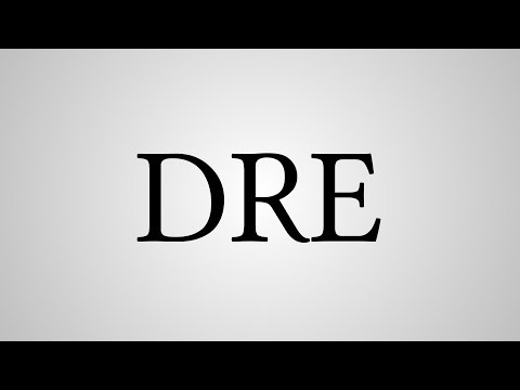 What Does "DRE" Stand For?