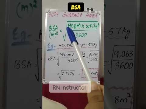 Body Surface Area/ BSA , NCLEX RN, Prometric, OSCE, DHA, OET, SCFHS, CBT, NHS nursing exams