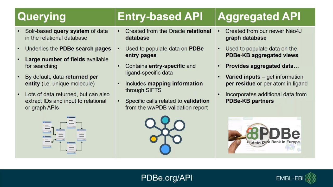 PDBe API webinar series: Introduction to PDBe programmatic access