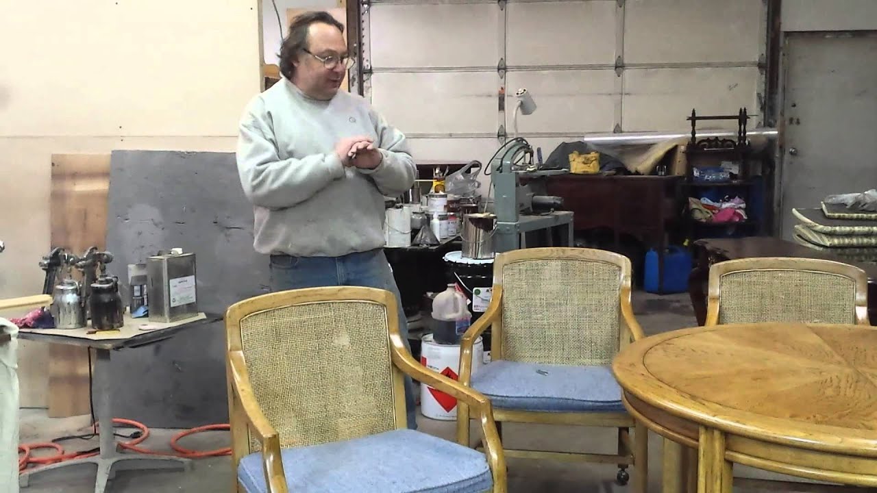 refinishing a oak drexel heritage  dining table at timeless arts refinishing