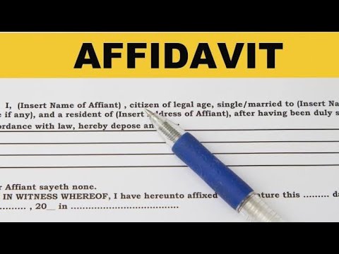 Affidavit In Evidence And Deposition In Civil Suit Filing