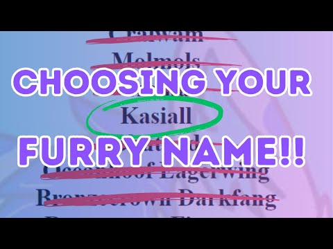 How to FIND A NAME FOR YOUR FURSONA!
