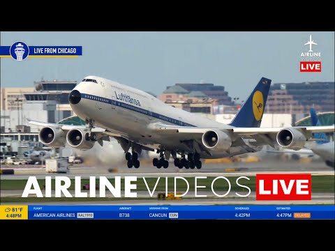 🔴LIVE Chicago O'Hare Airport (ORD) Airport Plane Spotting | LIVE Plane Spotting