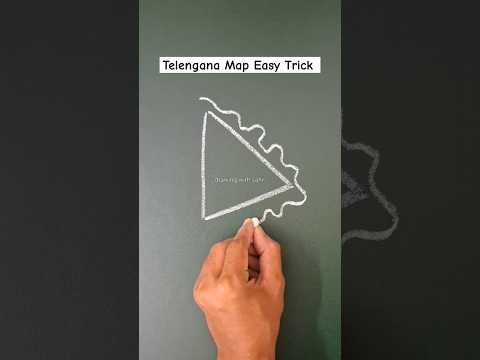 telengana map drawing easy | telengana map drawing | telengana map drawing easy trick