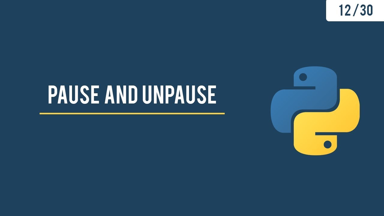 Python GUI with Tkinter - Pause and Unpause the music using Tkinter and Pygame  - 12/30