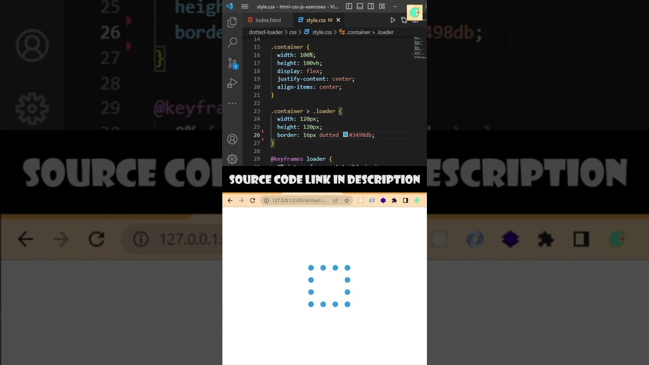 How to make dotted loader with CSS |  HTML CSS Tutorial | CodeIsMine