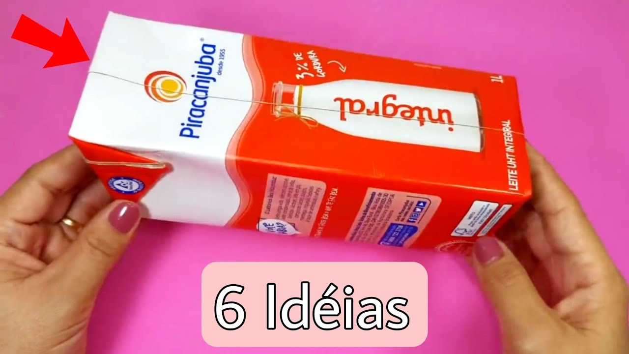 6 Artesanatos com CAIXA DE LEITE
