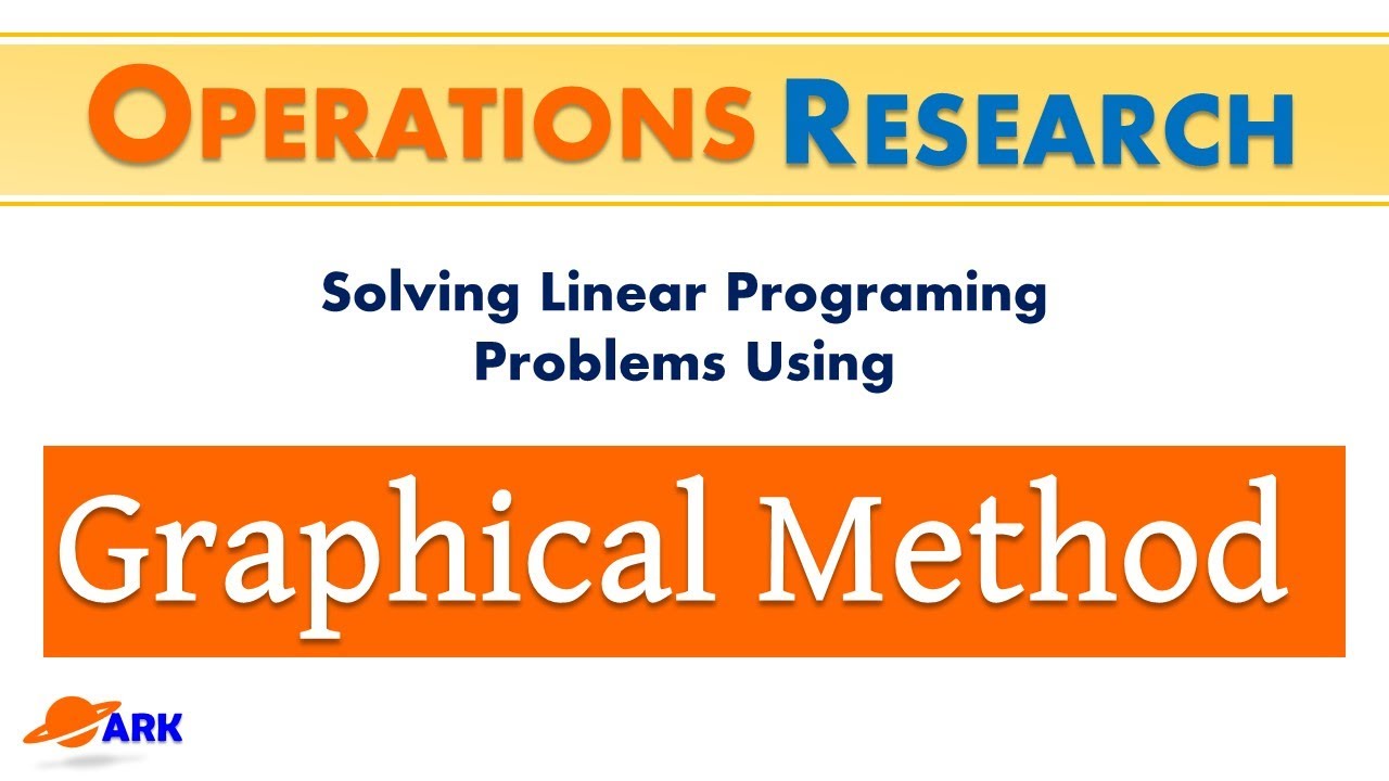 Graphical Method for Solving Linear Programming Problem || Operations Research || OR || MBA