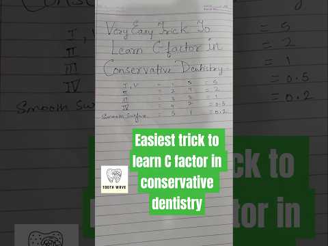 easiest trick to learn C factor in conservative dentistry. #bds #conservativedentistry #mds #dental