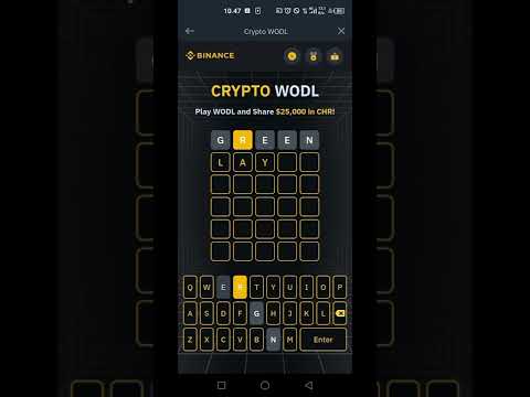 New binance crypto wodl complete answers CHR || Binance crypto wodl 5 letters answer Eco Friendly