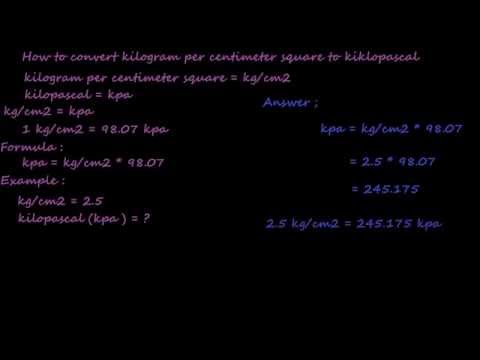 how to convert kg/cm2 to kilo pascal - pressure converter
