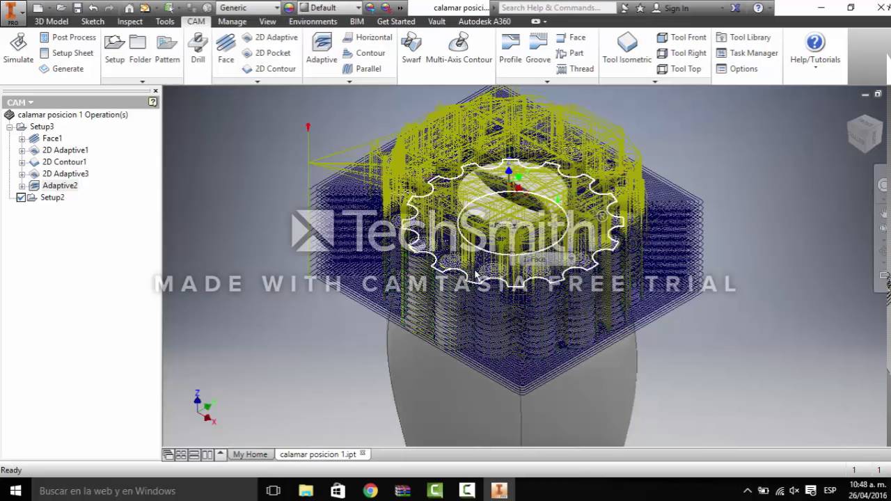 tutorial inventor maquinados cam