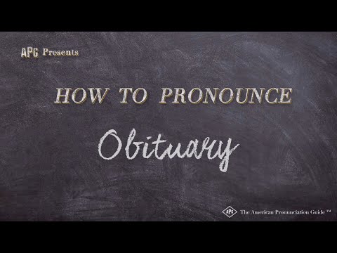 How to Pronounce Obituary (Real Life Examples!)