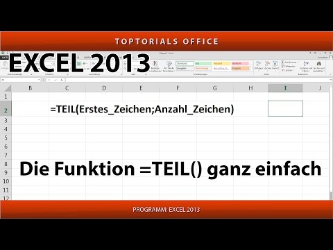 Einen Teil des Textes einer Zelle extrahieren mit TEIL (Excel)