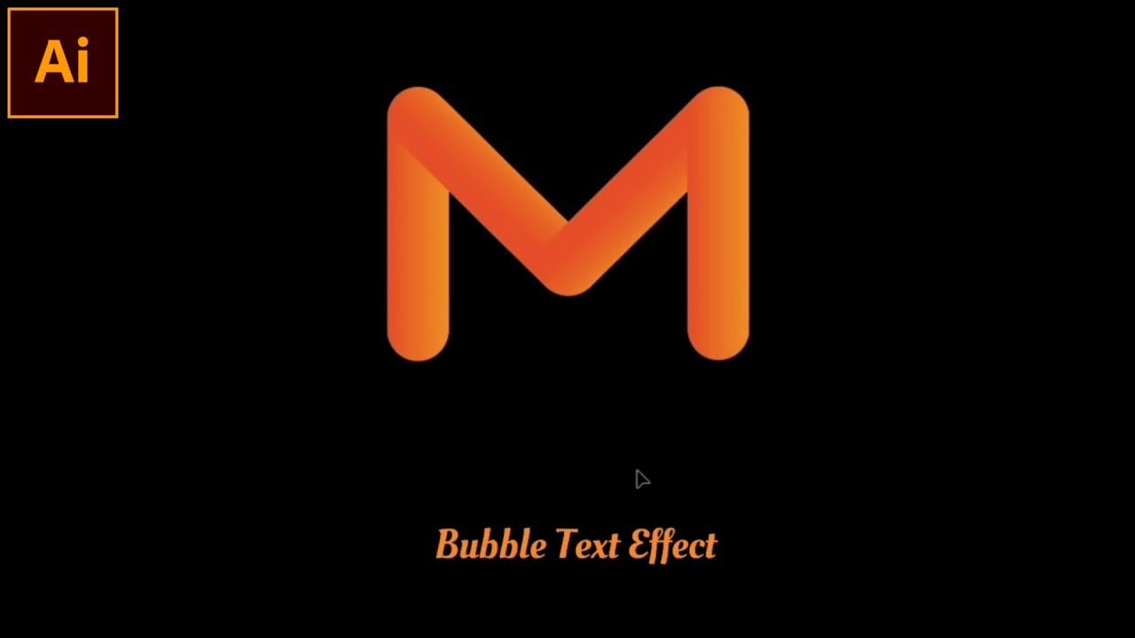 Bubble Text Effect in Adobe Illustrator #shorts