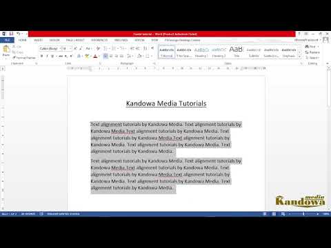 How to justify Text in MS Word Document || MS Word Tutorials