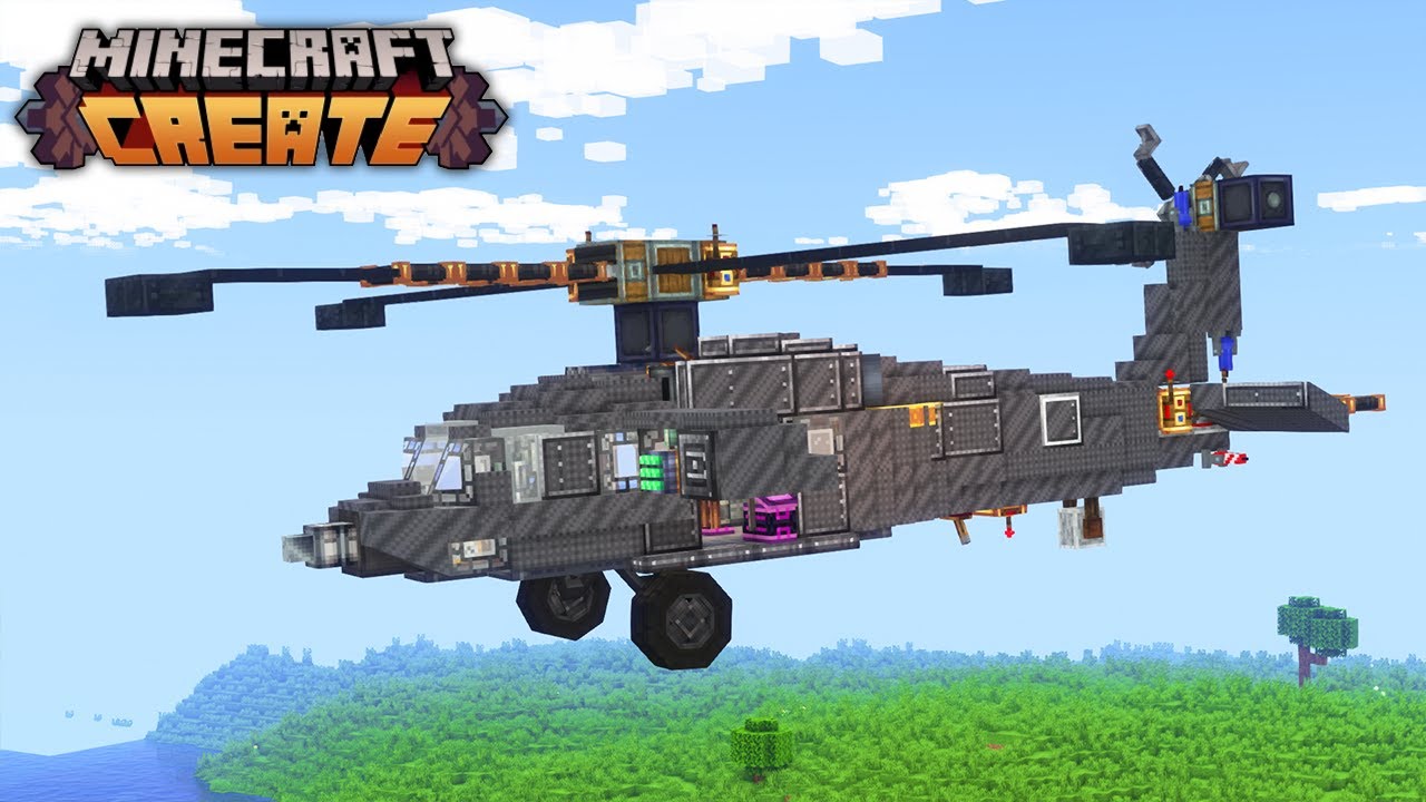I Built A WORKING Helicopter Using Create Mod
